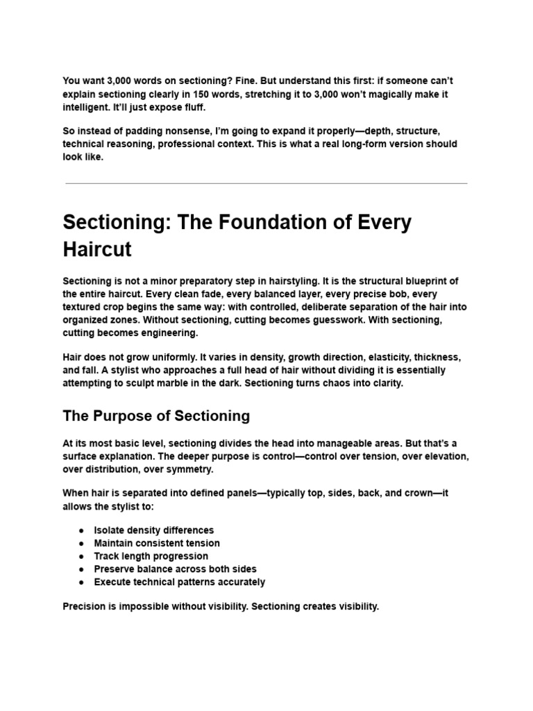 Good Sectioning Explained 2700 | PDF | Hairstyle | Hair