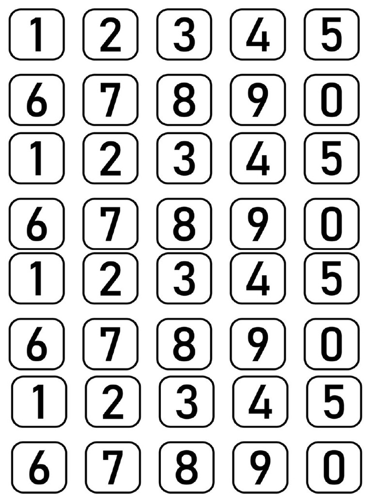 Numbers 1-9 | PDF