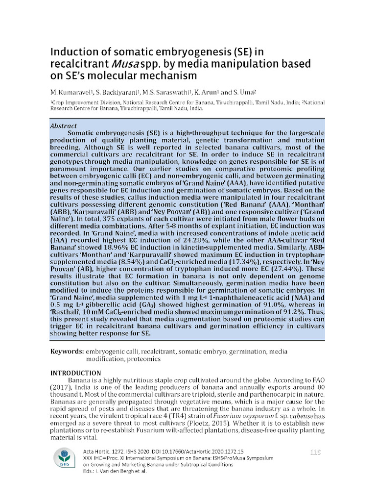 Acta Horticulturae 2020 | PDF