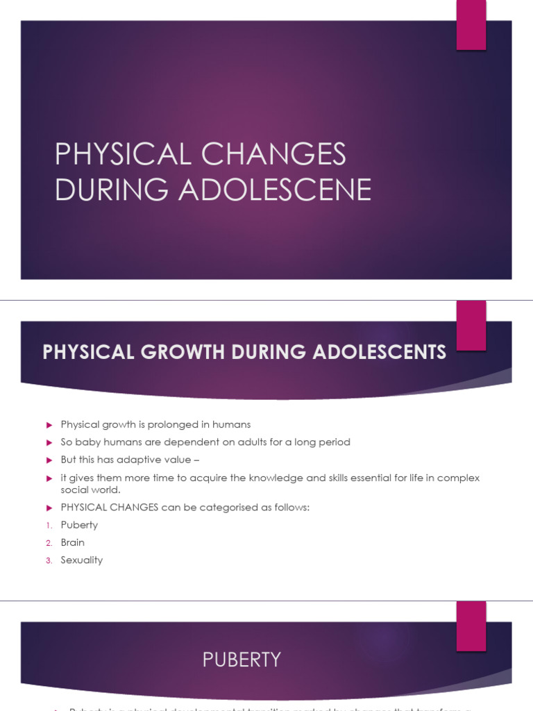 Physical Changes During Adolescents | PDF | Puberty | Adolescence