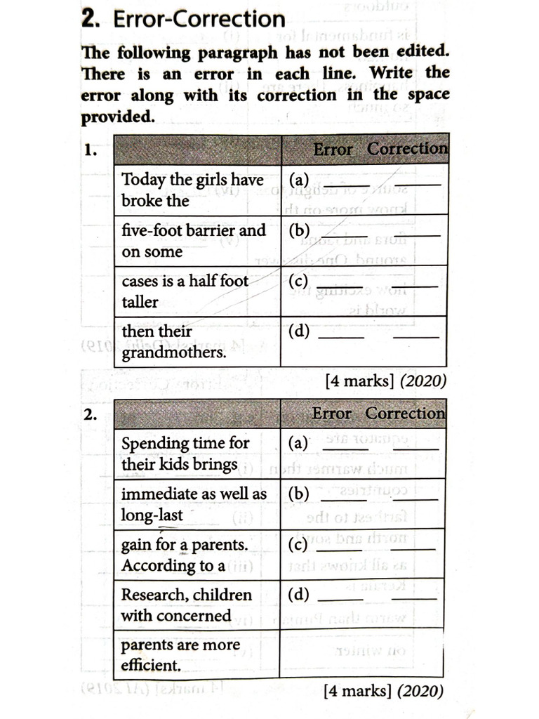 Spot The Error G - 10 | PDF