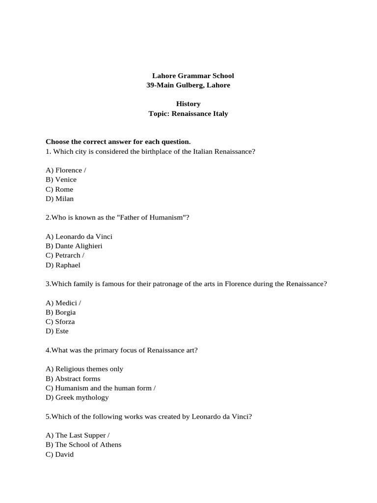 Renaissance Italy | PDF