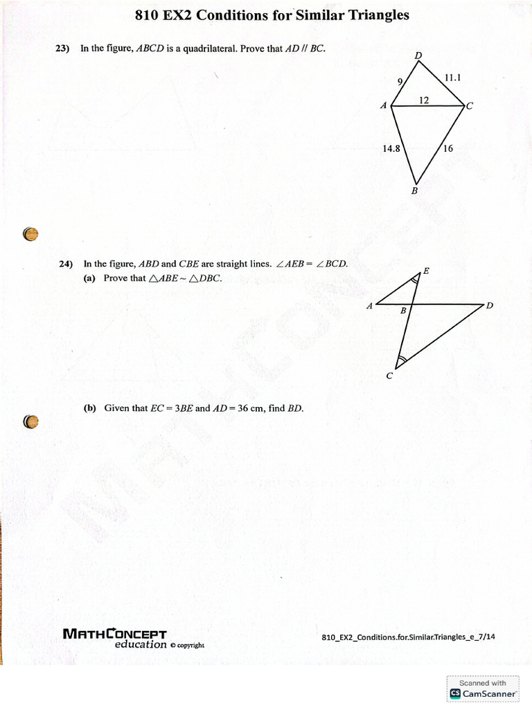 Math Concept Similar Triangles | PDF