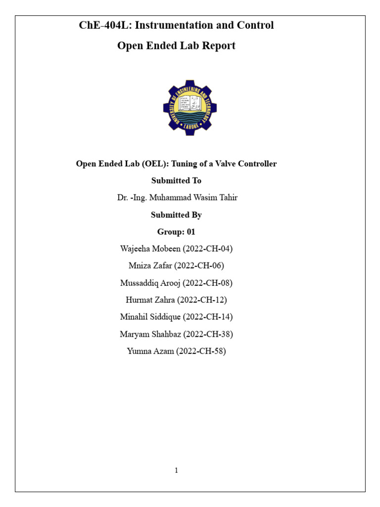 OEL (Report) Group 01 | PDF | Control Theory | Applied Mathematics