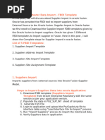 Supplier Import Process Using FBDI | PDF | File Format | Cloud Computing