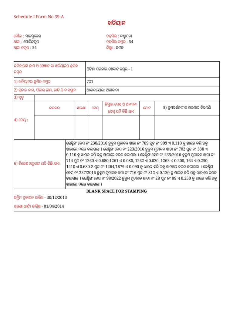 Govt Neithiba Jami Ra Number 721 Plot | PDF