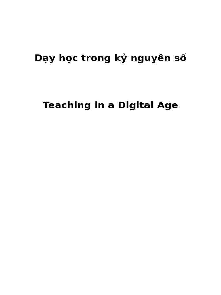 Teaching in A Digital Age | PDF