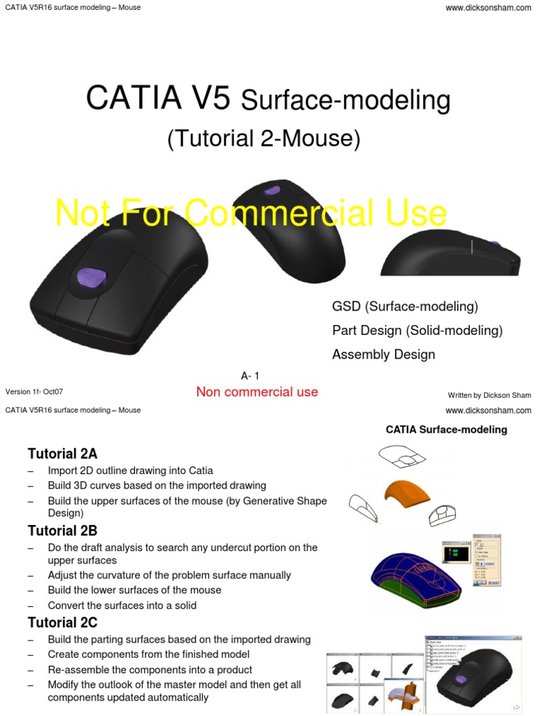 Tutorial de Superficies Catia V5 | PDF | Point And Click | Double Click