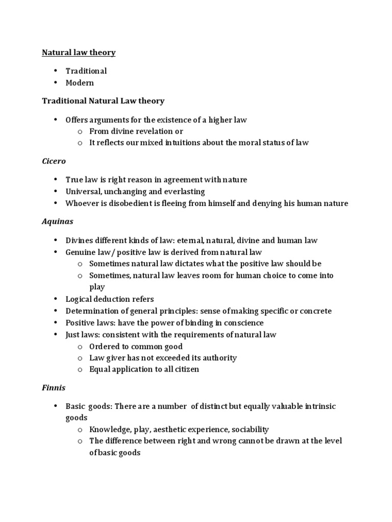 Natural Law Theory | PDF | Natural Law | Integrity