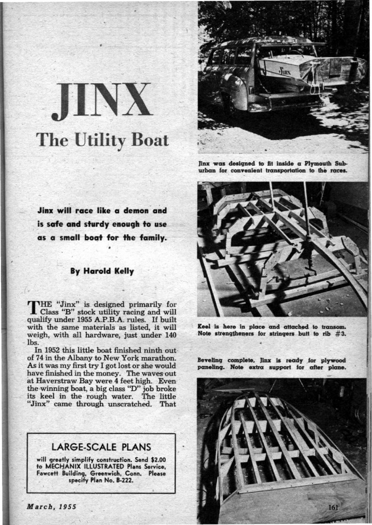 Jinx - Mechanix Illustrated Boat Plan | PDF
