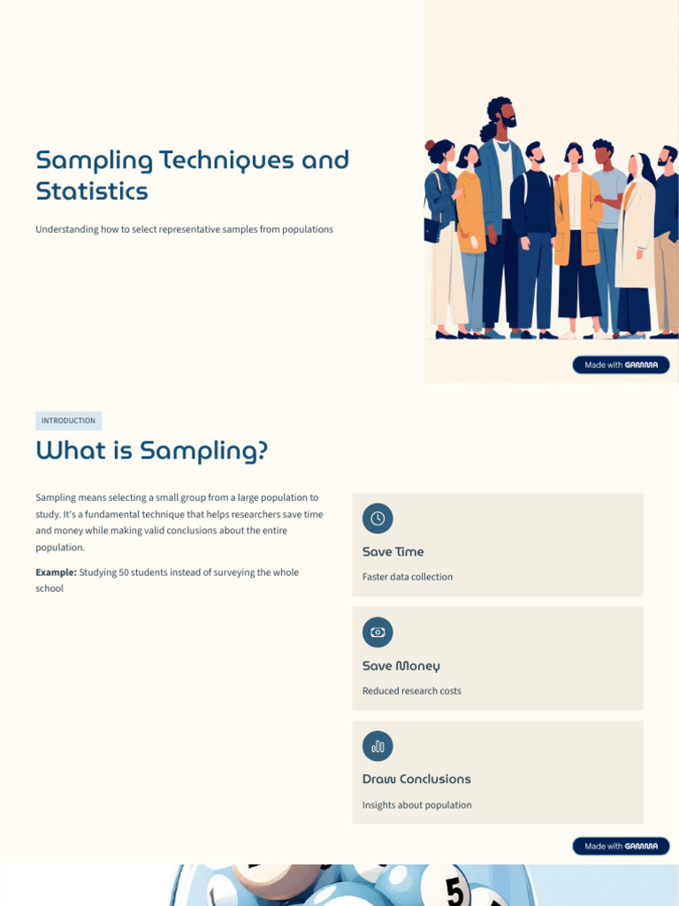 Sampling Techniques and Statistics | PDF | Sampling (Statistics ...