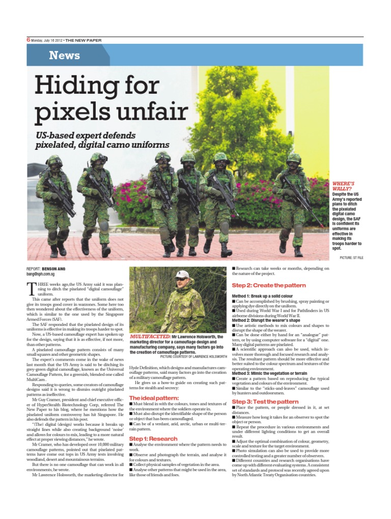 Singapore SAF Camouflage Effectiveness | PDF | Camouflage | Armed Conflict