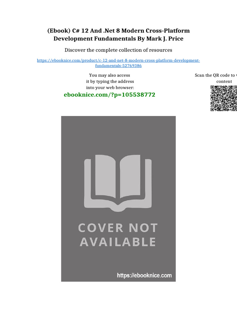 (Ebook) C# 12 and .NET 8 Modern Cross-Platform Development Fundamentals ...