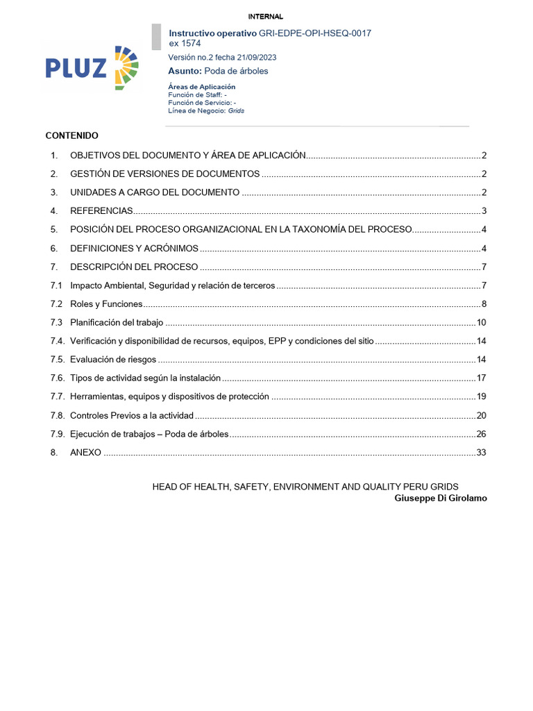 Gri-edpe-opi-hseq-0017 Ex 1574 Poda de Árboles | PDF | Arboles ...
