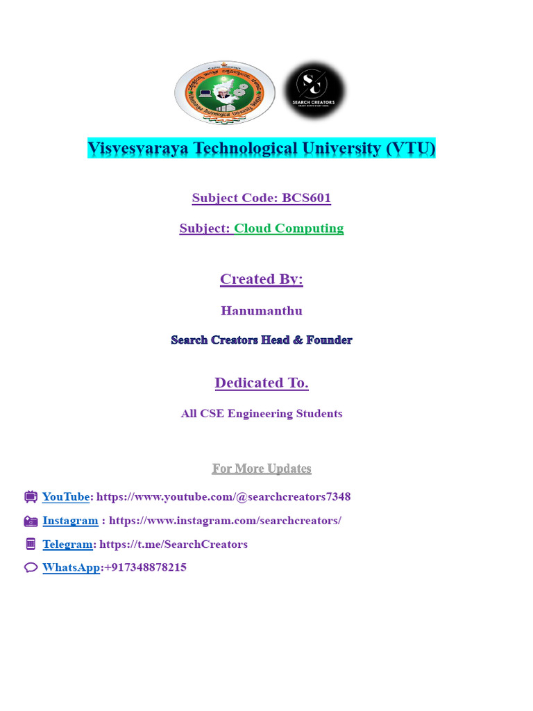 BCS601 Model Question Paper Solved (Search Creators) | PDF | Peer To ...