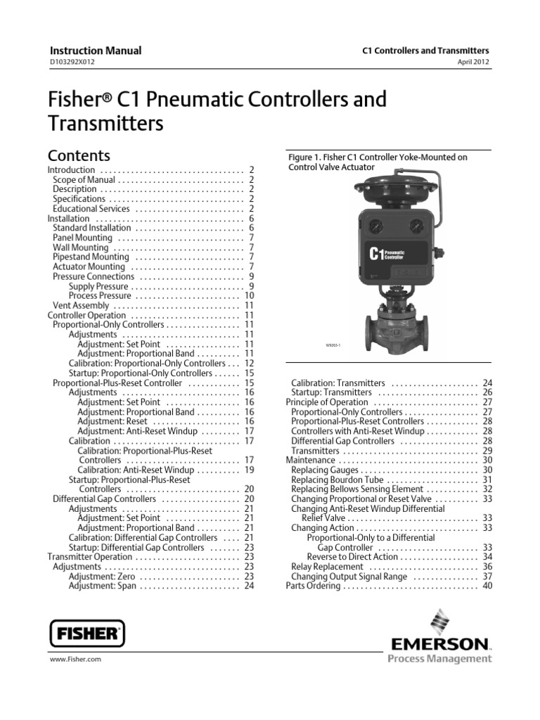 Fisher C1 Controllers Instruction Manual | PDF | Pressure Measurement ...