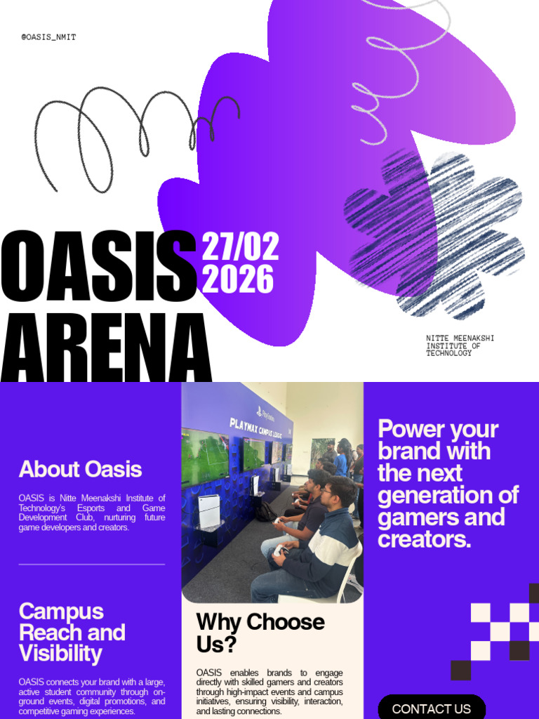 Oasis Sponsorship Brochure | PDF | Gaming | Video Games