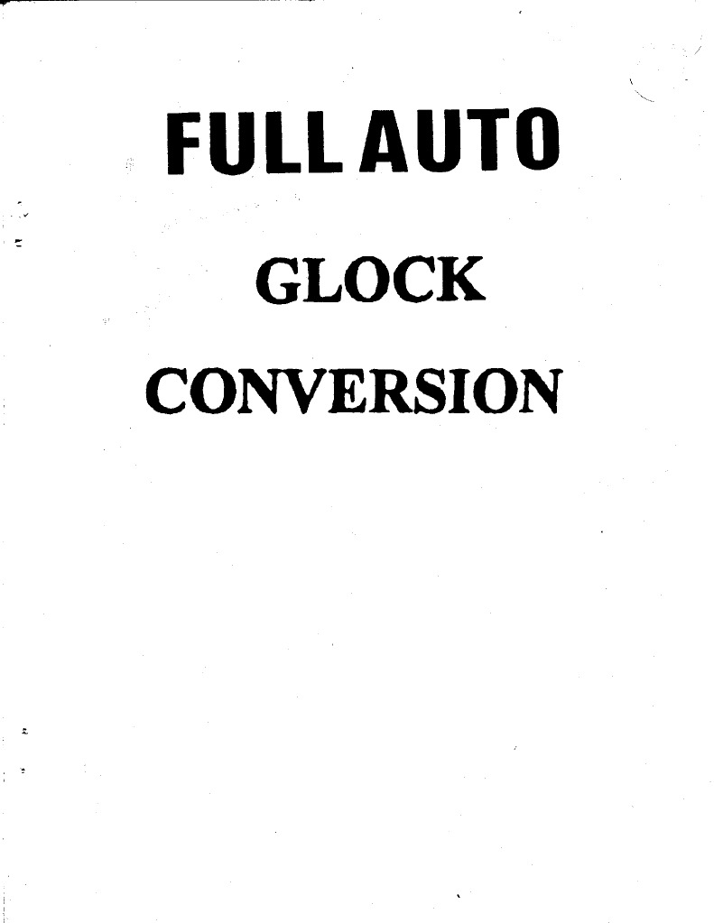 Glock Full Auto Parts | PDF