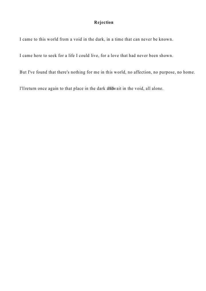 Rejection | PDF | Philosophy | Poetry