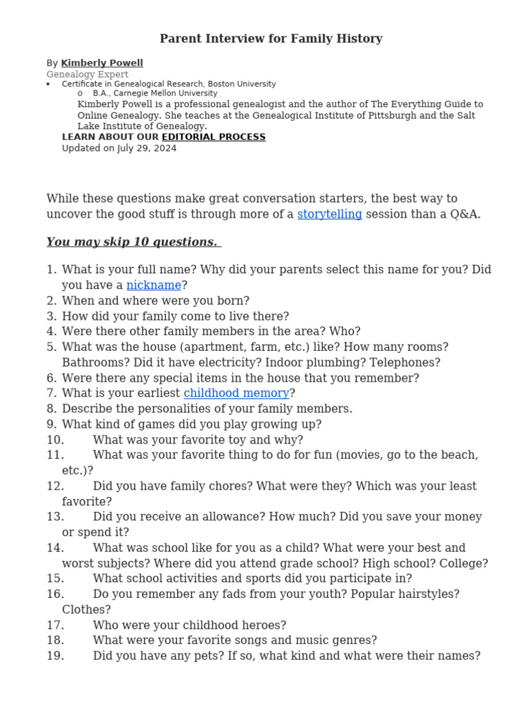Aribelah Dinh-Applegate - Parent Interview For Family History, Identity ...