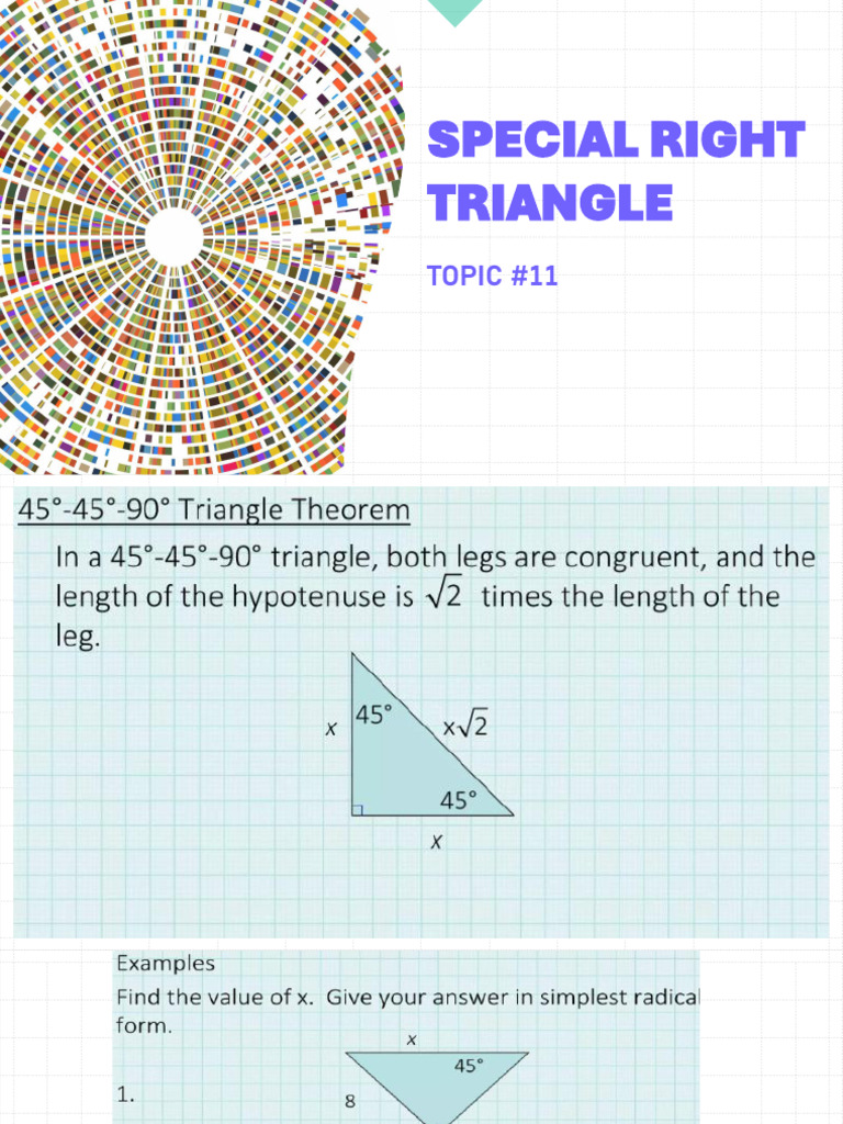 Special Right Triangle | PDF