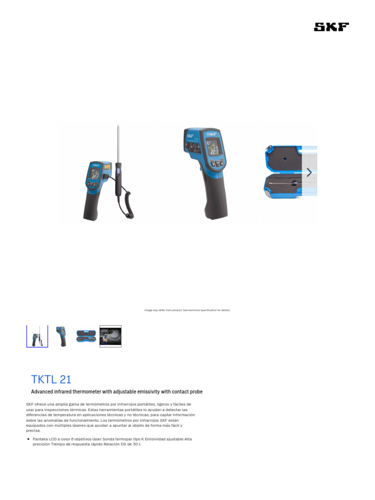 TKTL 21 - Thermometers - SKF | PDF | Par termoeléctrico | Infrarrojo