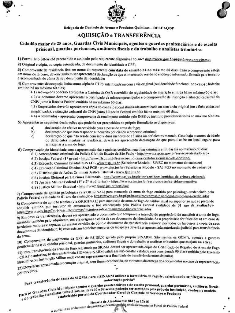 Documentos SINARM | PDF