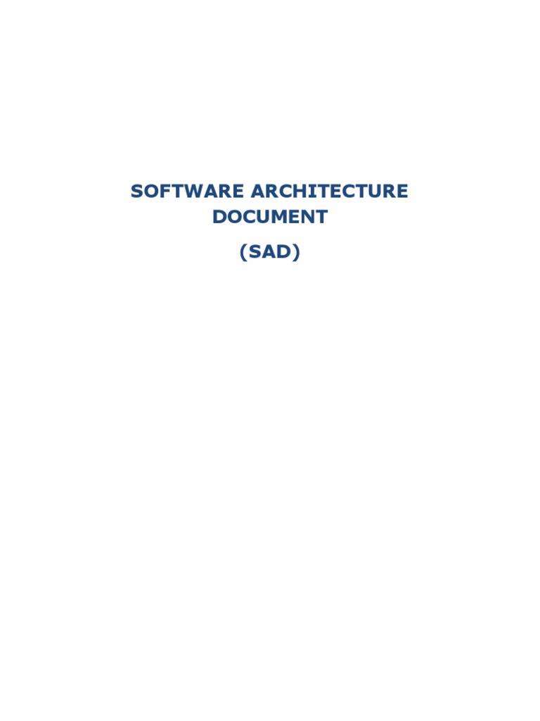 Software Architecture Document | PDF | Business Process | Xml