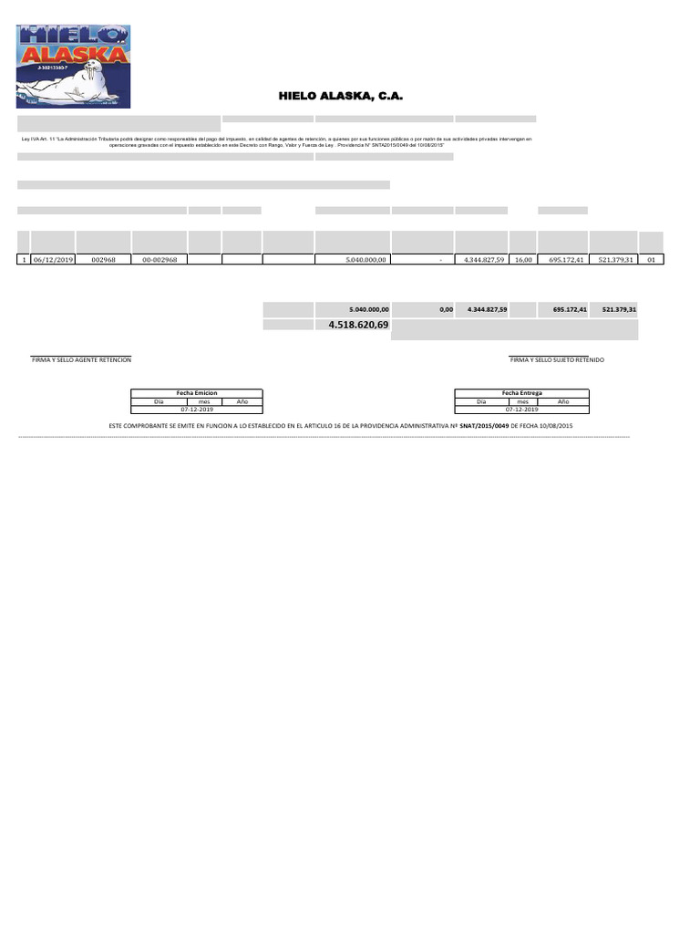 20191200001312 RIMA COMPUTER, C.A. | PDF | Impuestos
