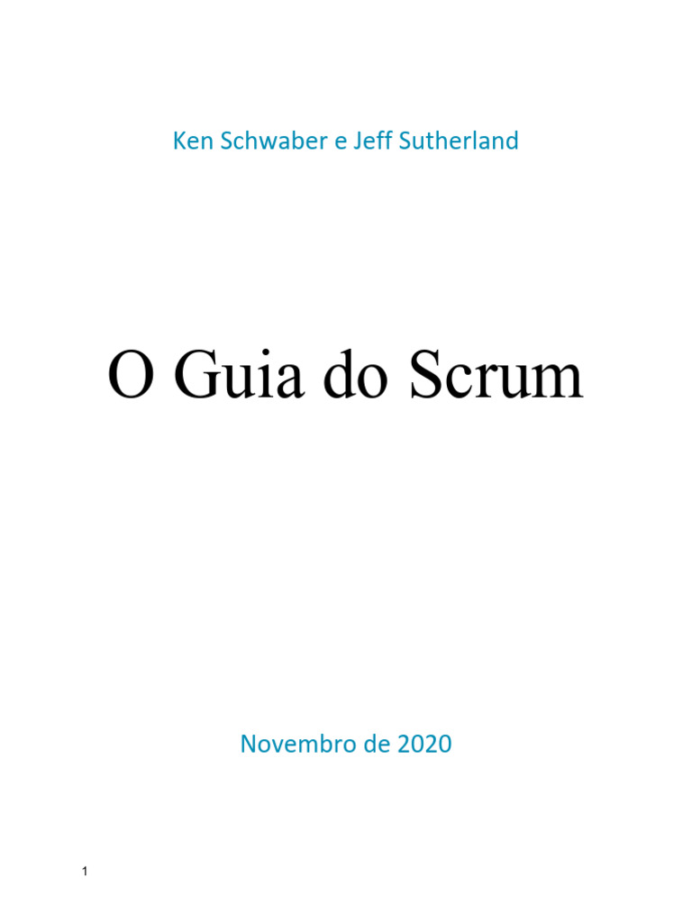 Guia Scrum Oficial | PDF | Transparência (comportamento) | Framework de ...