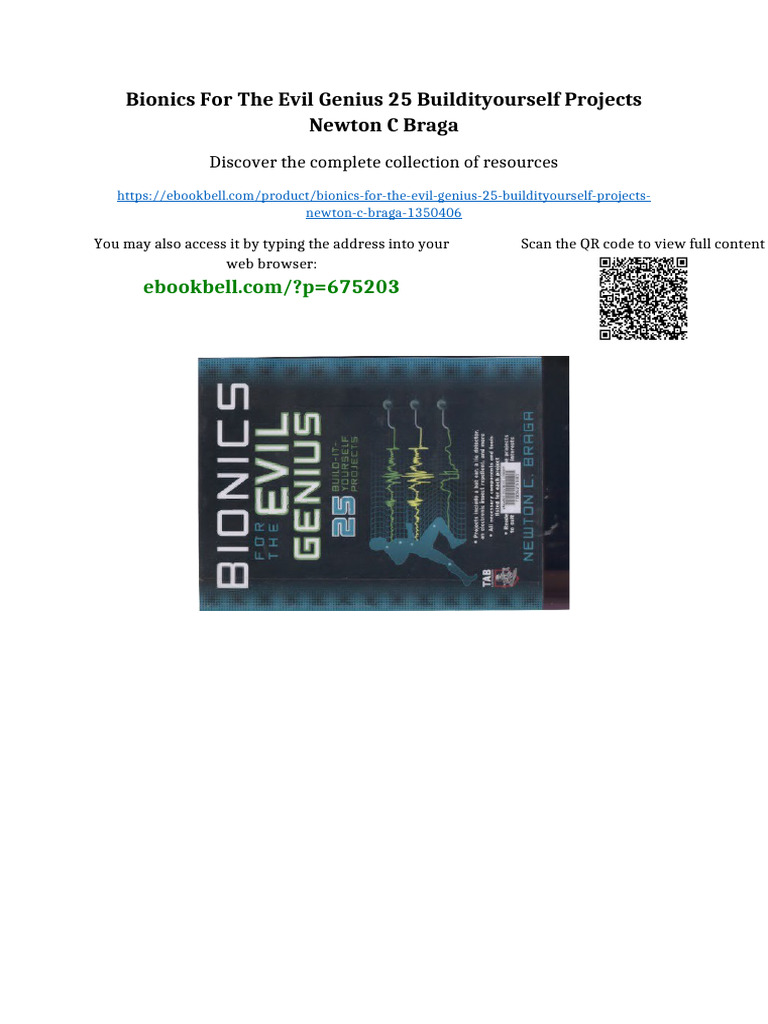 Bionics For The Evil Genius 25 Buildityourself Projects Newton C Braga ...