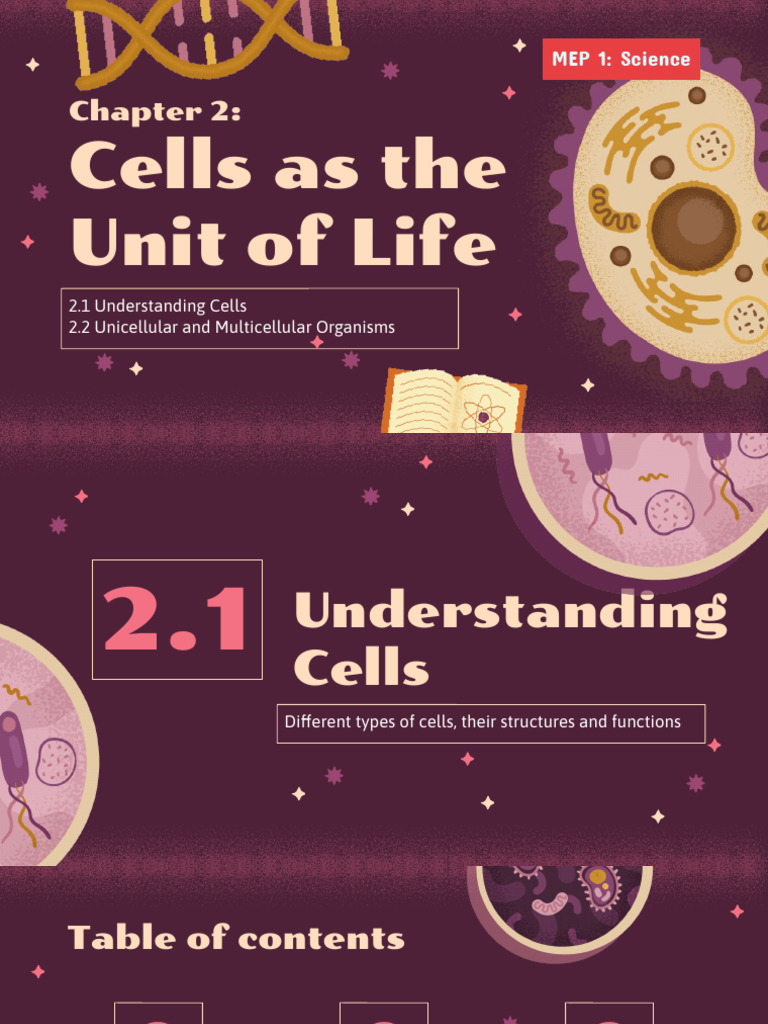 M1 Ch.2 - Cells As The Unit of Life 2.1 - 2.2 | PDF | Cell (Biology ...