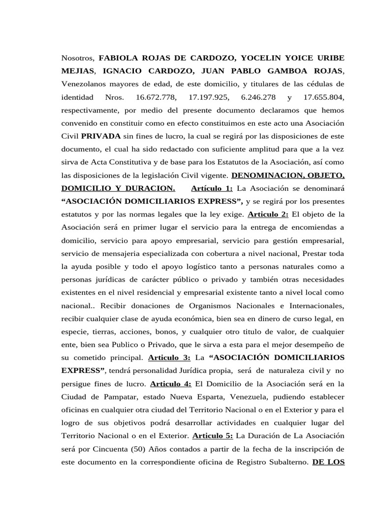 Asociación Civil | PDF | Junta Directiva | Gobierno