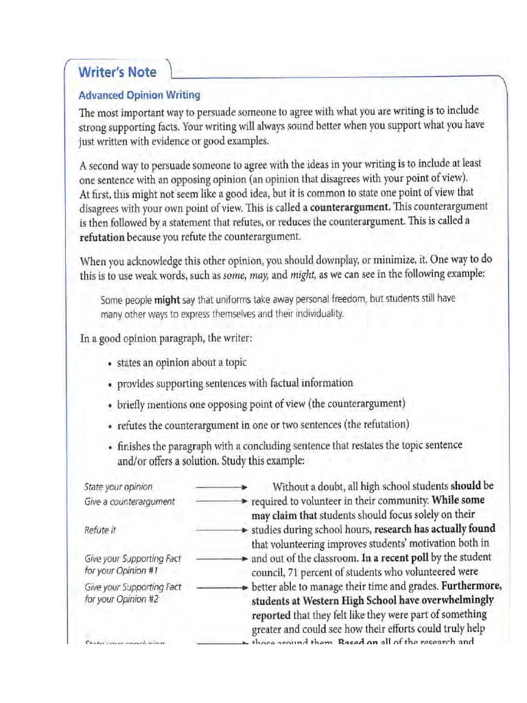 How To Write An Argumentative Paragraph | PDF