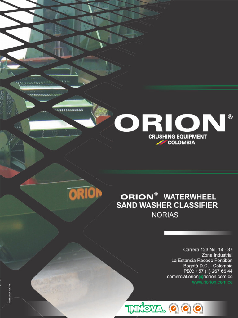 Orion Waterwheel Sand Washer Classifier - Norias | PDF