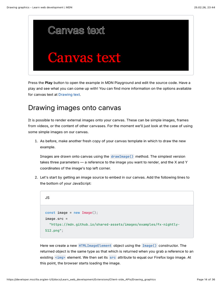 Drawing Images Onto Canvas | PDF | Web Gl | Computing
