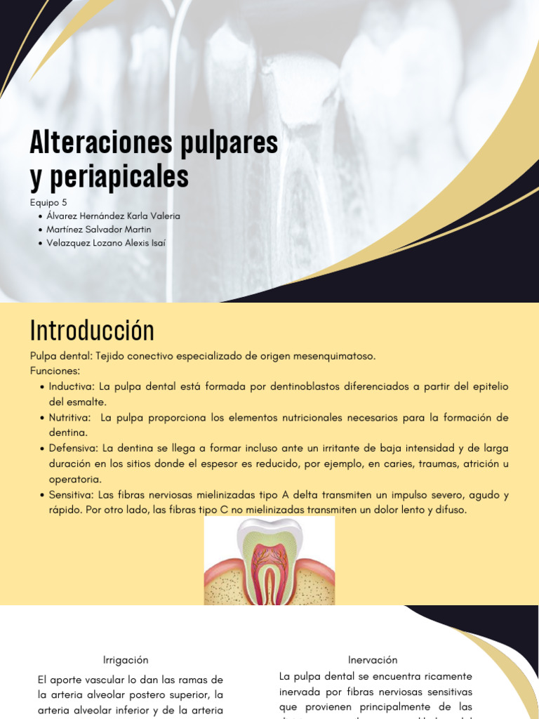 Equipo 5 alteraciones pulpares _20260218_085217_0000 | PDF | Droga anti-inflamatoria libre de ...
