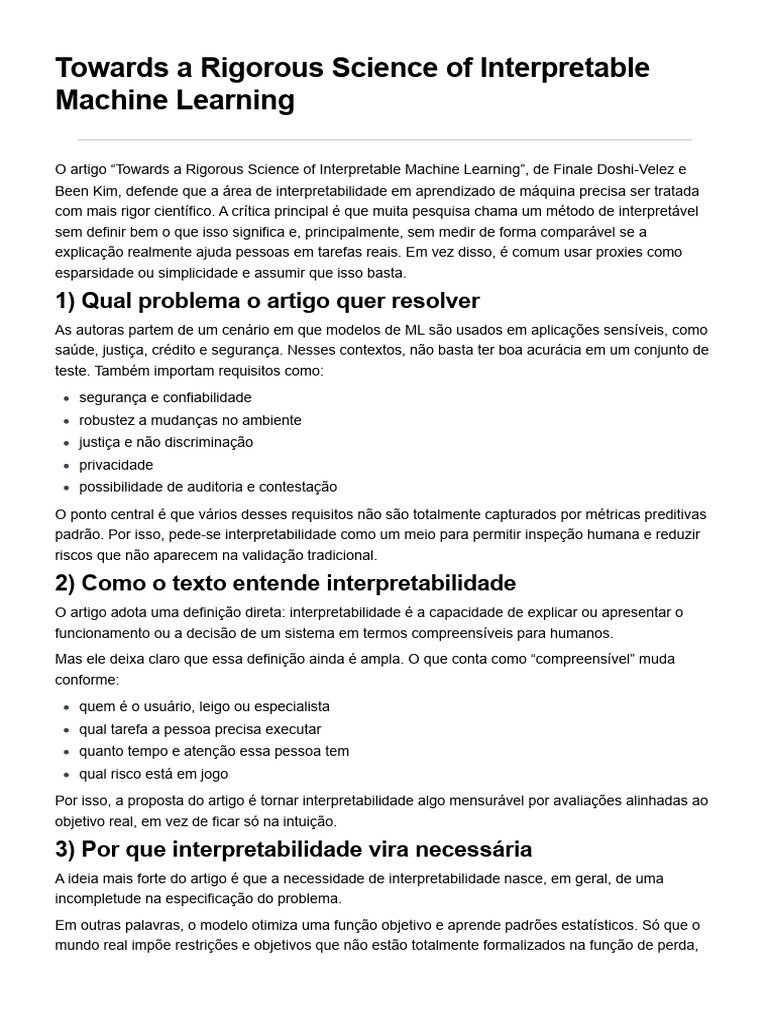 Towards A Rigorous Science of Interpretable Machine Learning | PDF ...