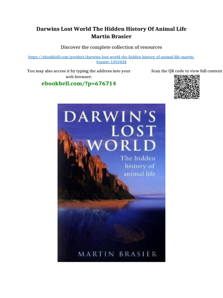 Darwins Lost World The Hidden History of Animal Life Martin Brasier ...