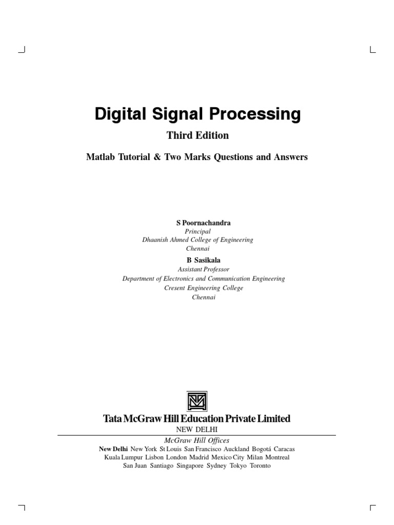 DSP Matlab & Two Marks | PDF | Matrix (Mathematics) | Vector Space