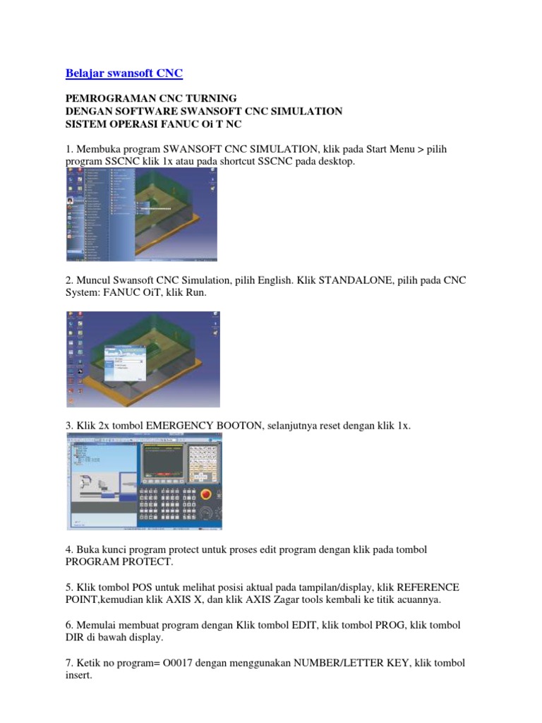 Belajar Swansoft CNC | PDF