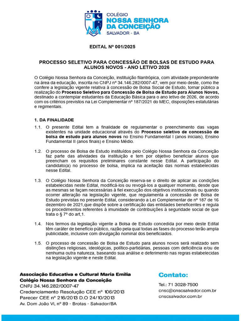 EDITAL-CNSC-2026-reformulado (2) | PDF | Contabilidade