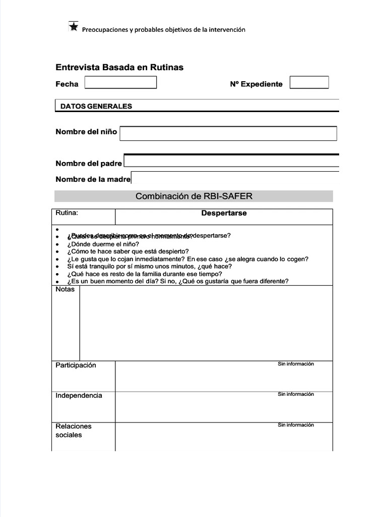Entrevista Basada en Rutinas | PDF