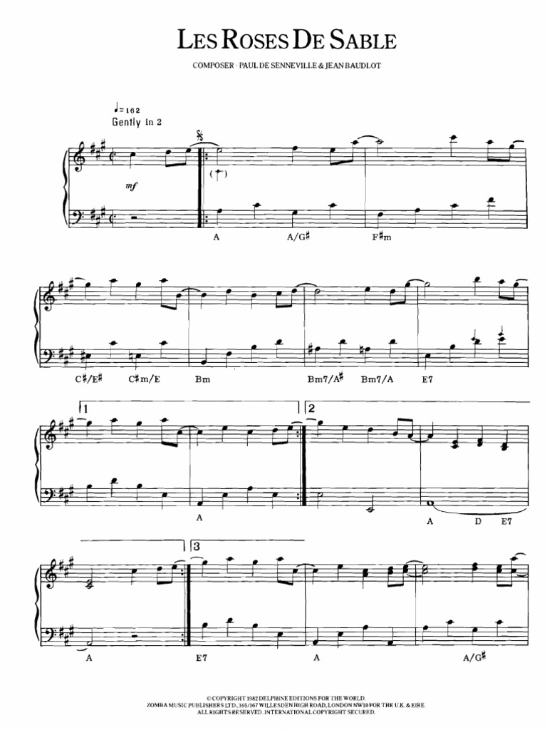 Richard Clayderman - Les Roses de Sable | PDF | French People | Francophone Music