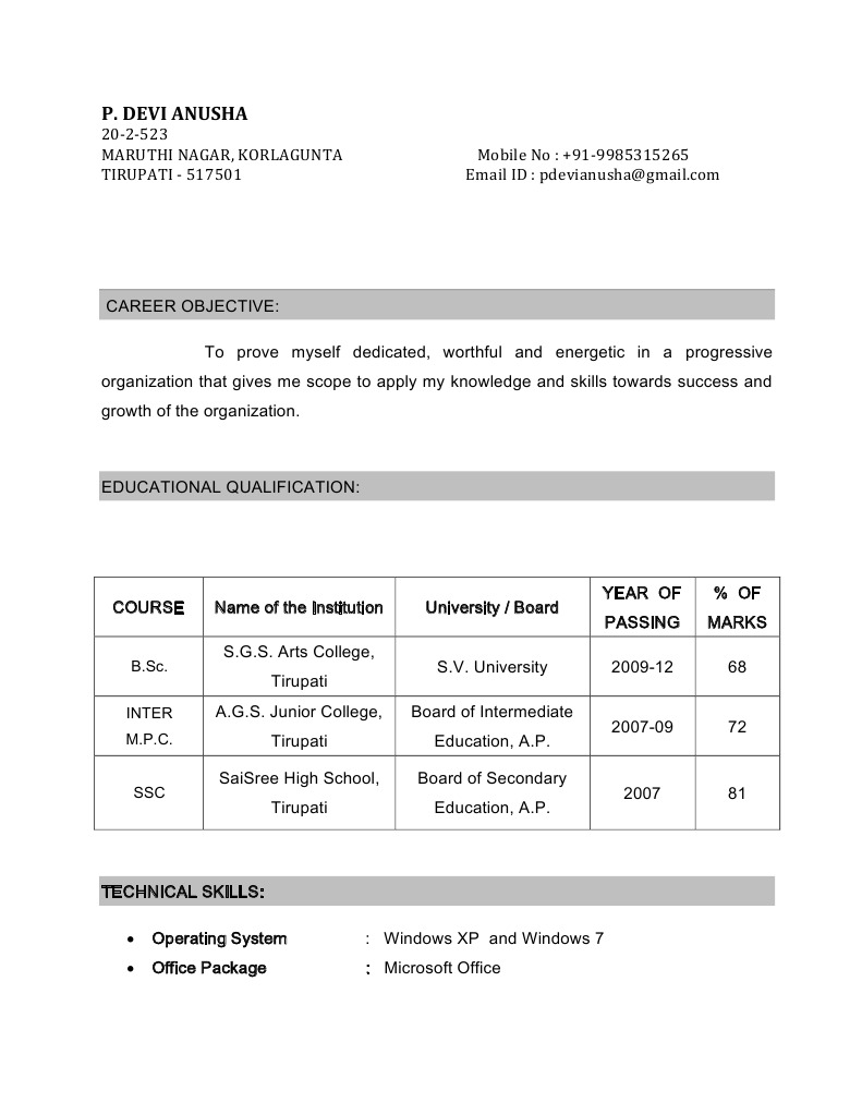 Resume 3 (Resume Model) | PDF | Career & Growth