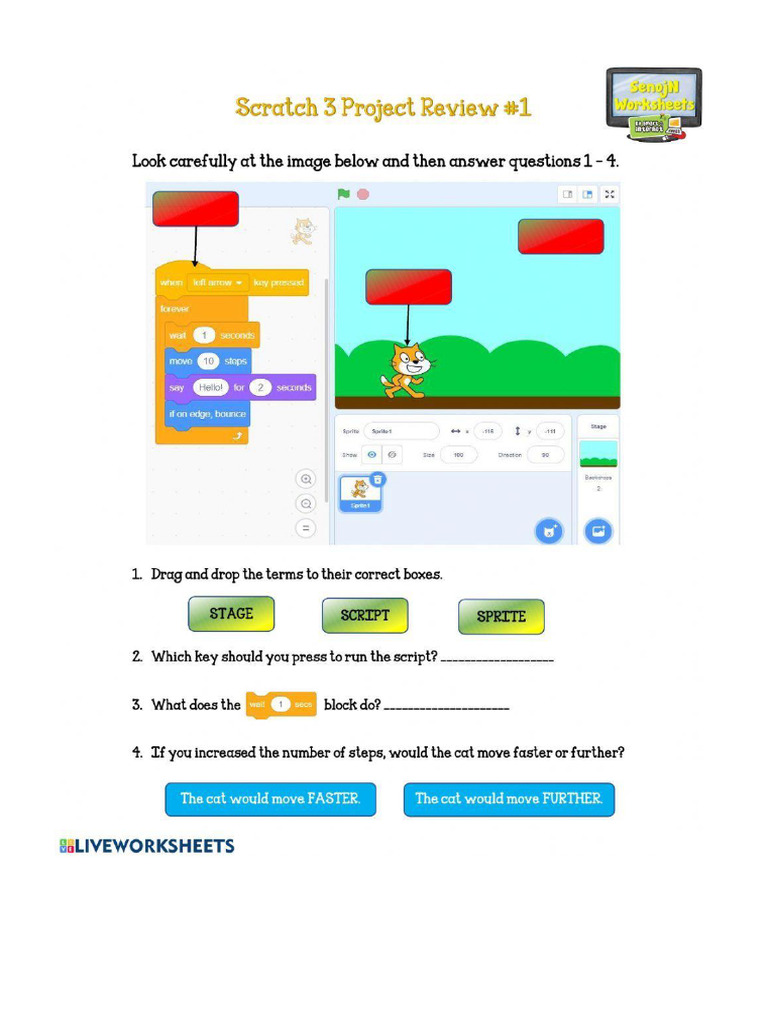 SCRATCH UI Worksheet Basic | PDF