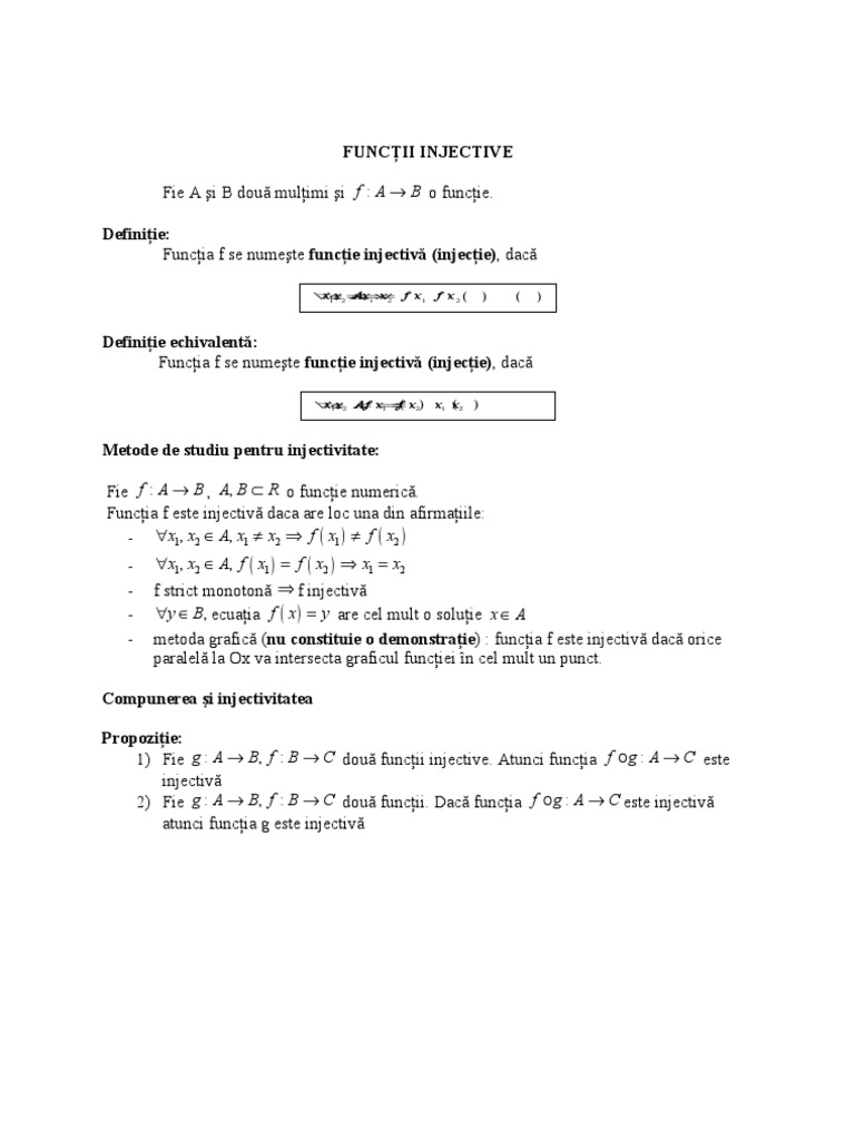 Functii Injective Surjective Bijective | PDF