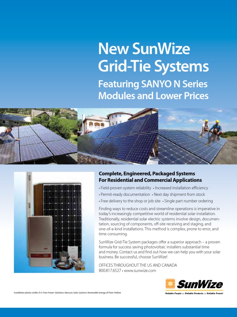 SunWize 2010 Solar Catalog | PDF | Business | Technology & Engineering