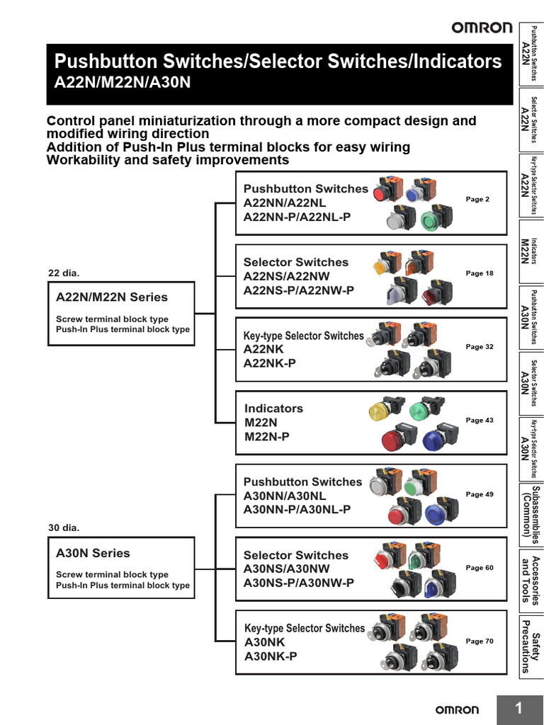 Pushbutton Selector Switch and Indicator | PDF | Switch | Components