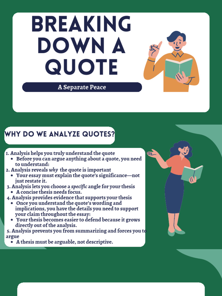 Breaking Down A Quote | PDF | Psychology